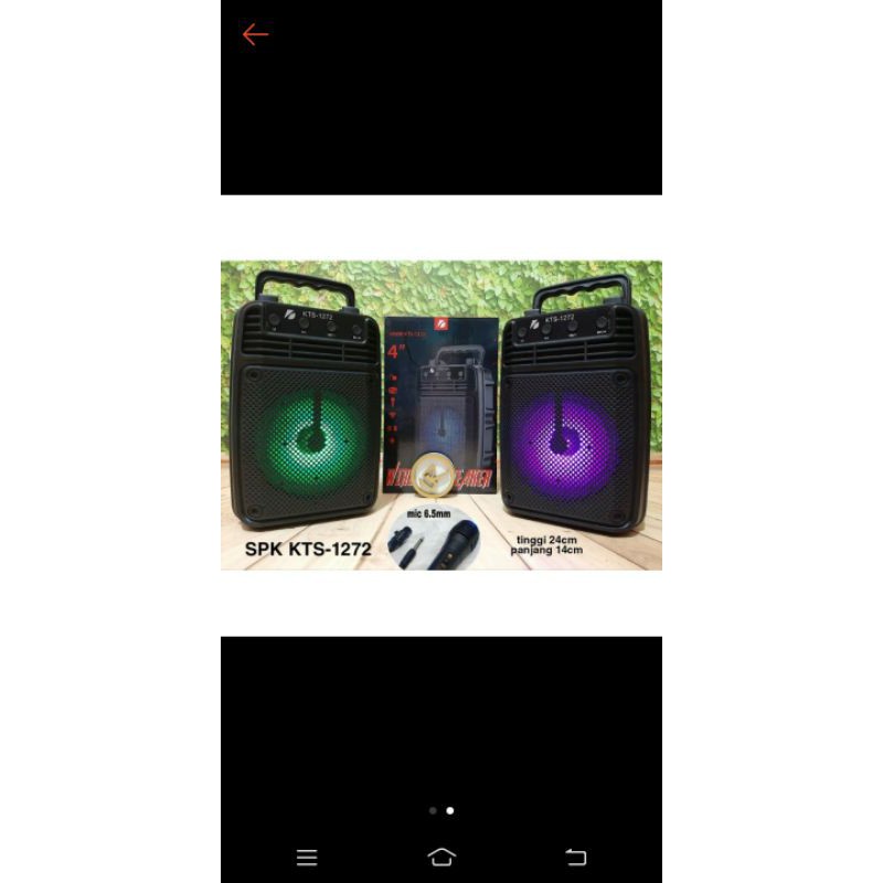 Jual Speaker Bluetooth KTS 1272 + Mic Karaoke | Shopee Indonesia