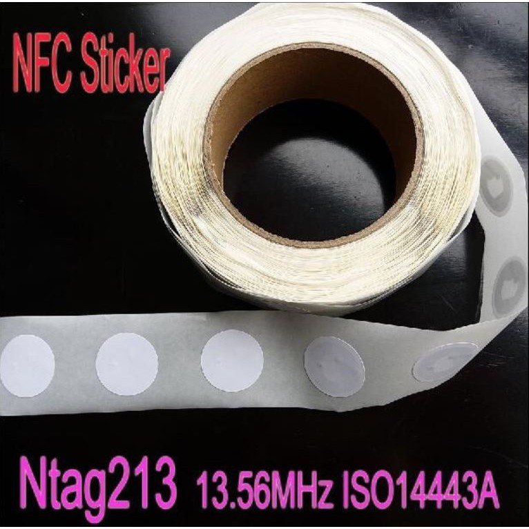 Jual Universal Ntag213 Smart NFC RFID TAG Sticker 13.56MHz ISO14443A ...