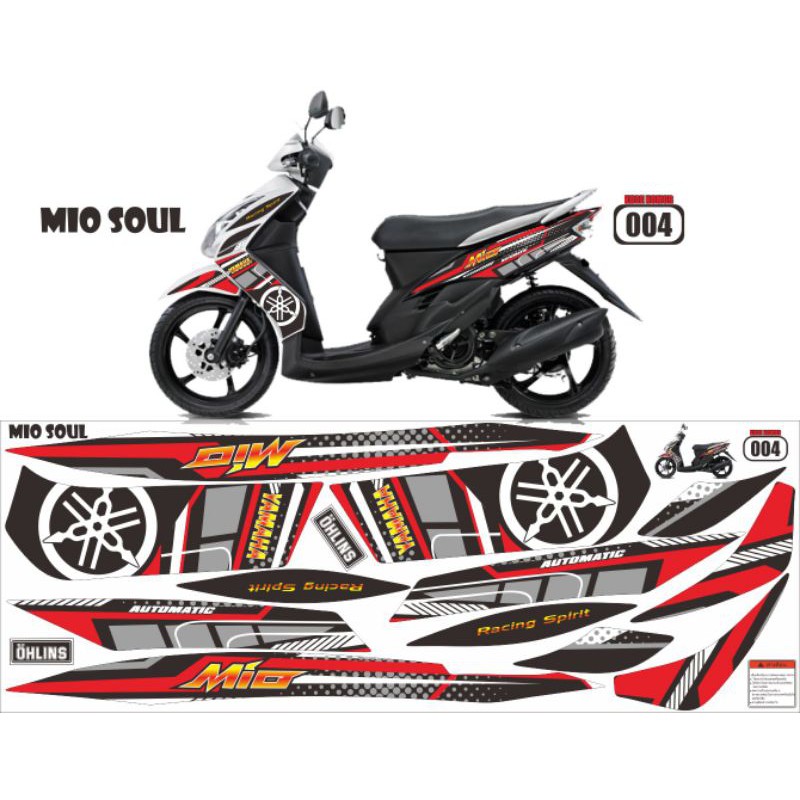 Jual striping sticker variasi motor Mio soul | Shopee Indonesia