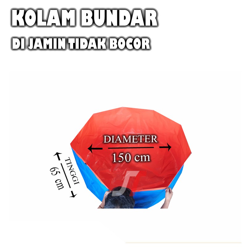 Jual TERPAL KOLAM Bundar / Kolam Bulat / DM.150cm x 65cm / ORIGINAL TYPE A12 KOREA | Shopee ...