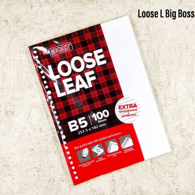 Jual Loose Leaf / Isi Binder Big Boss B5 100 | Shopee Indonesia