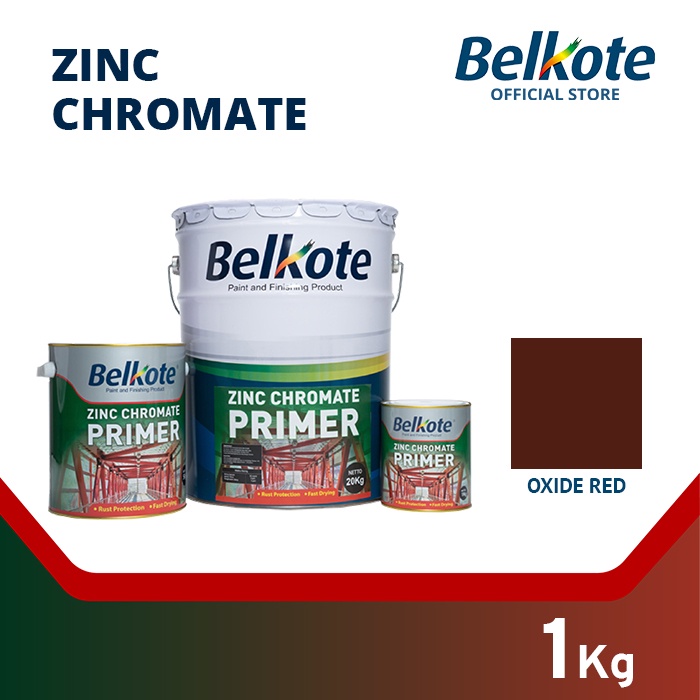 Jual Belkote Zinc Chromate - Oxide Red 1 Kg (Cat Dasar Besi / Cat Meni ...