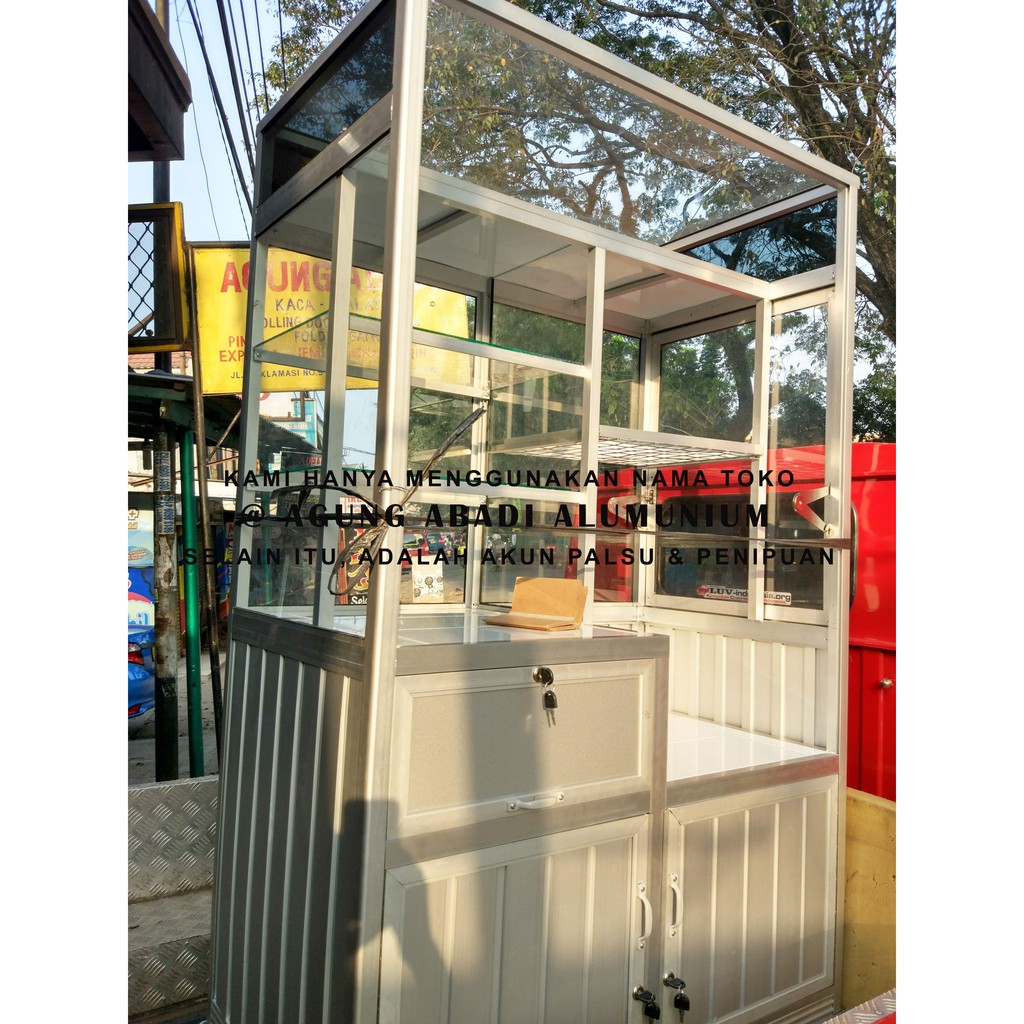 Jual Etalase / Gerobak Alumunium Dagang Gorengan Ayam Fried Chicken ...