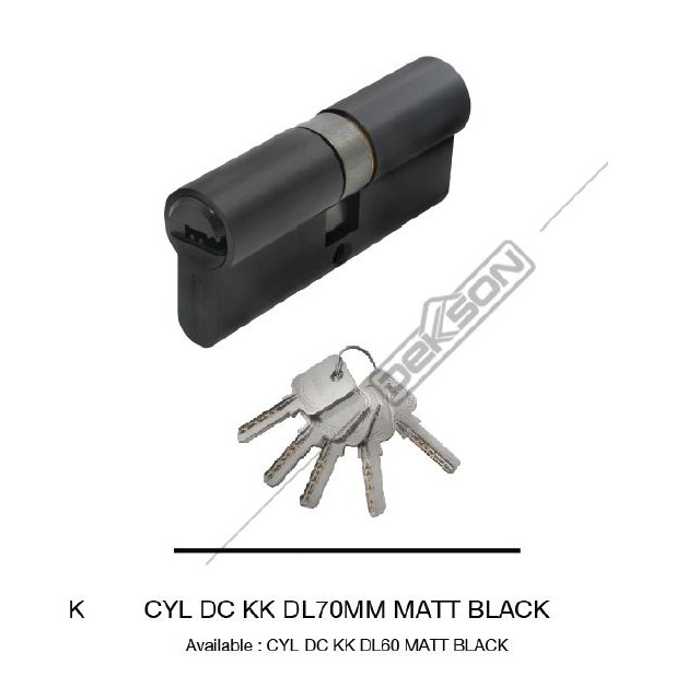 Jual CYLINDER DEKKSON CYL DC KK DL60MM MATT BLACK Silinder Kunci Hitam 6 Cm | Shopee Indonesia