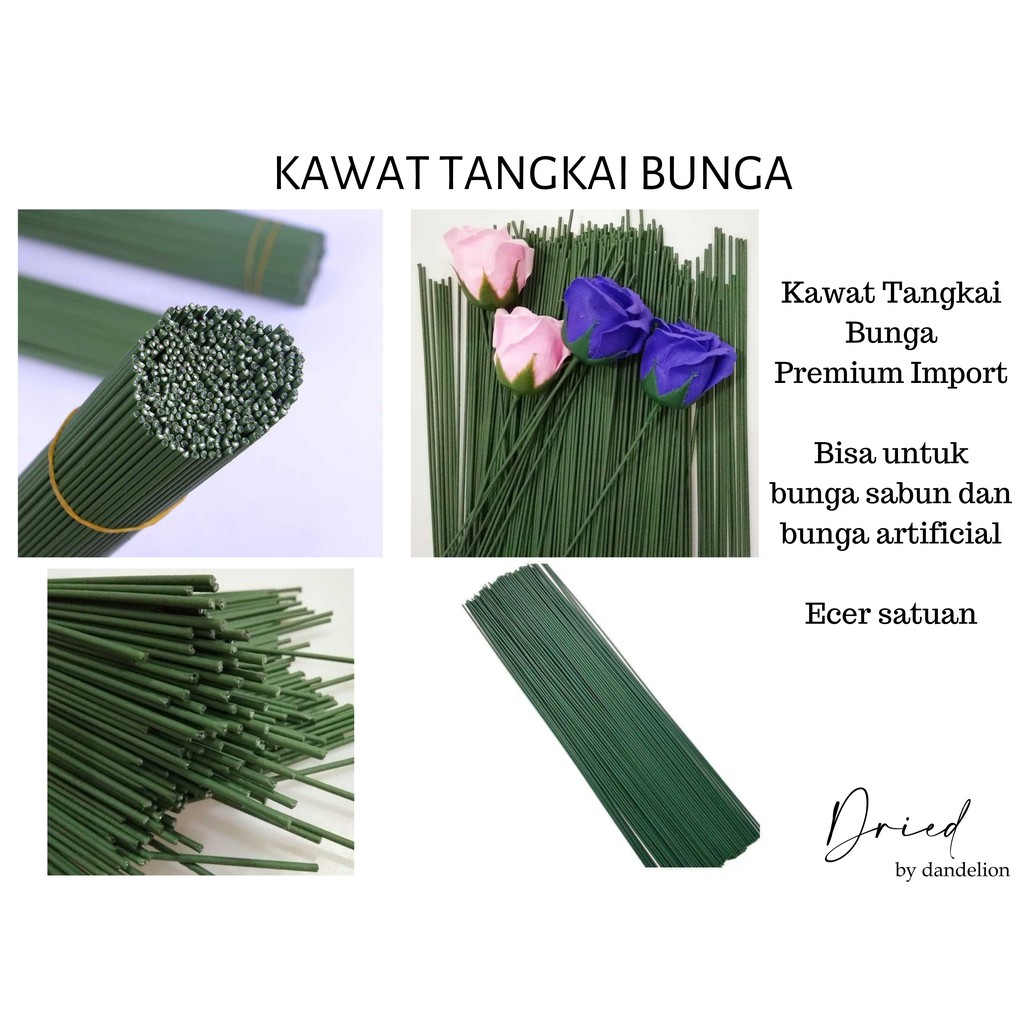 Jual KAWAT TANGKAI BUNGA TEBAL 2MM IMPORT PREMIUM TANGKAI BUNGA ...