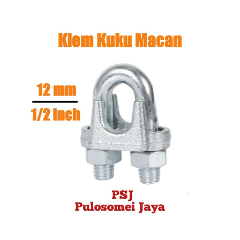 Jual Klem Sling 12mm / Wire Rope Clip 12mm / Klem Seling Kuku Macan ...