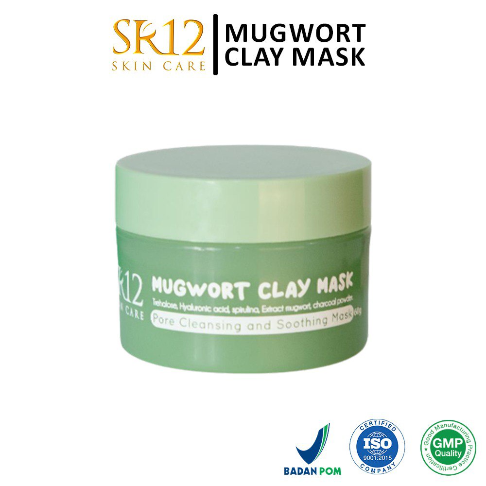 Jual Mugwort clay mask Sr12 Masker wajah Mengecilkan pori pori Antioksidan Mengeringkan jerawat ...