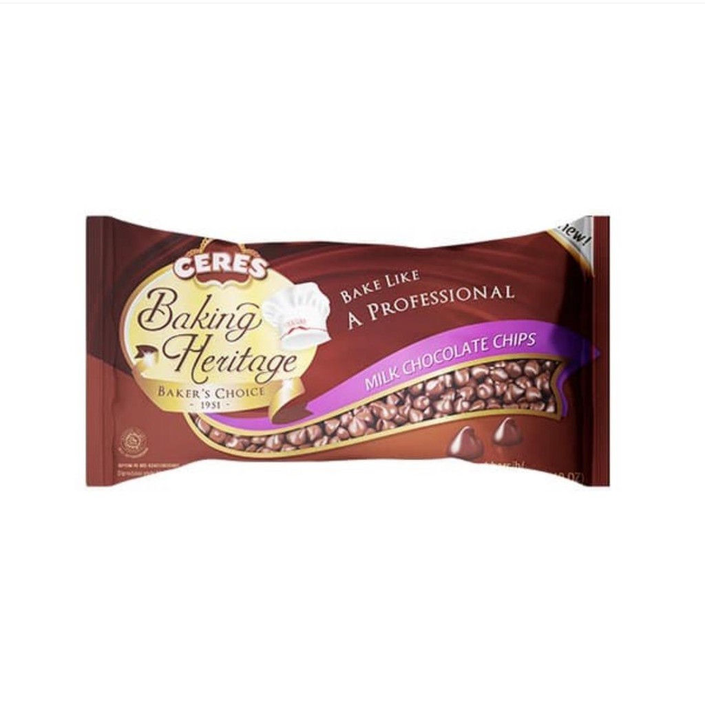 Jual Ceres Baking Heritage Milk Chocolate Chips - Ceres 250gr - Sameday ...
