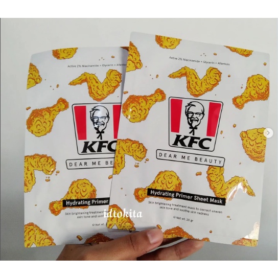 Jual DEAR ME BEAUTY X KFC HYDRATING PRIMER SHEET MASK | Shopee Indonesia