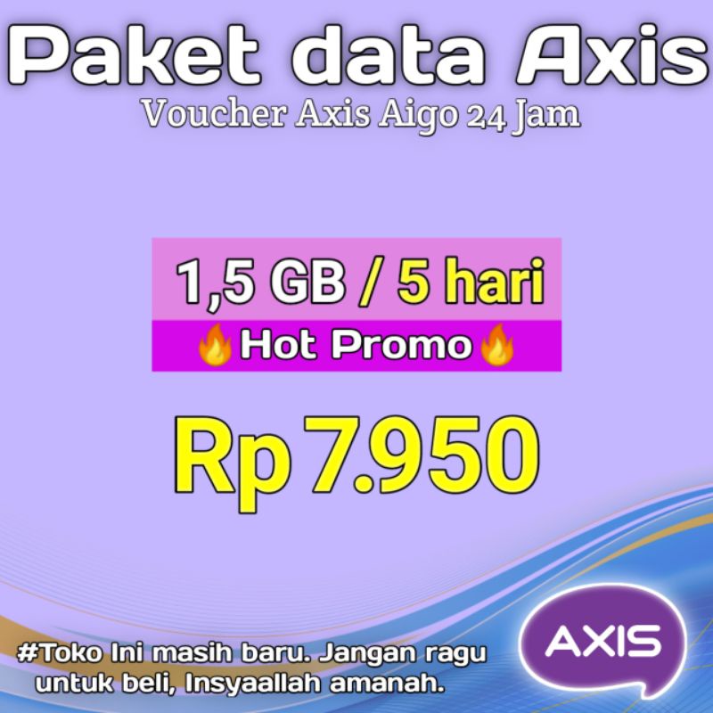 Jual Voucher axis aigo mini 1,5gb 5 hari. voucher mini murah promo ...