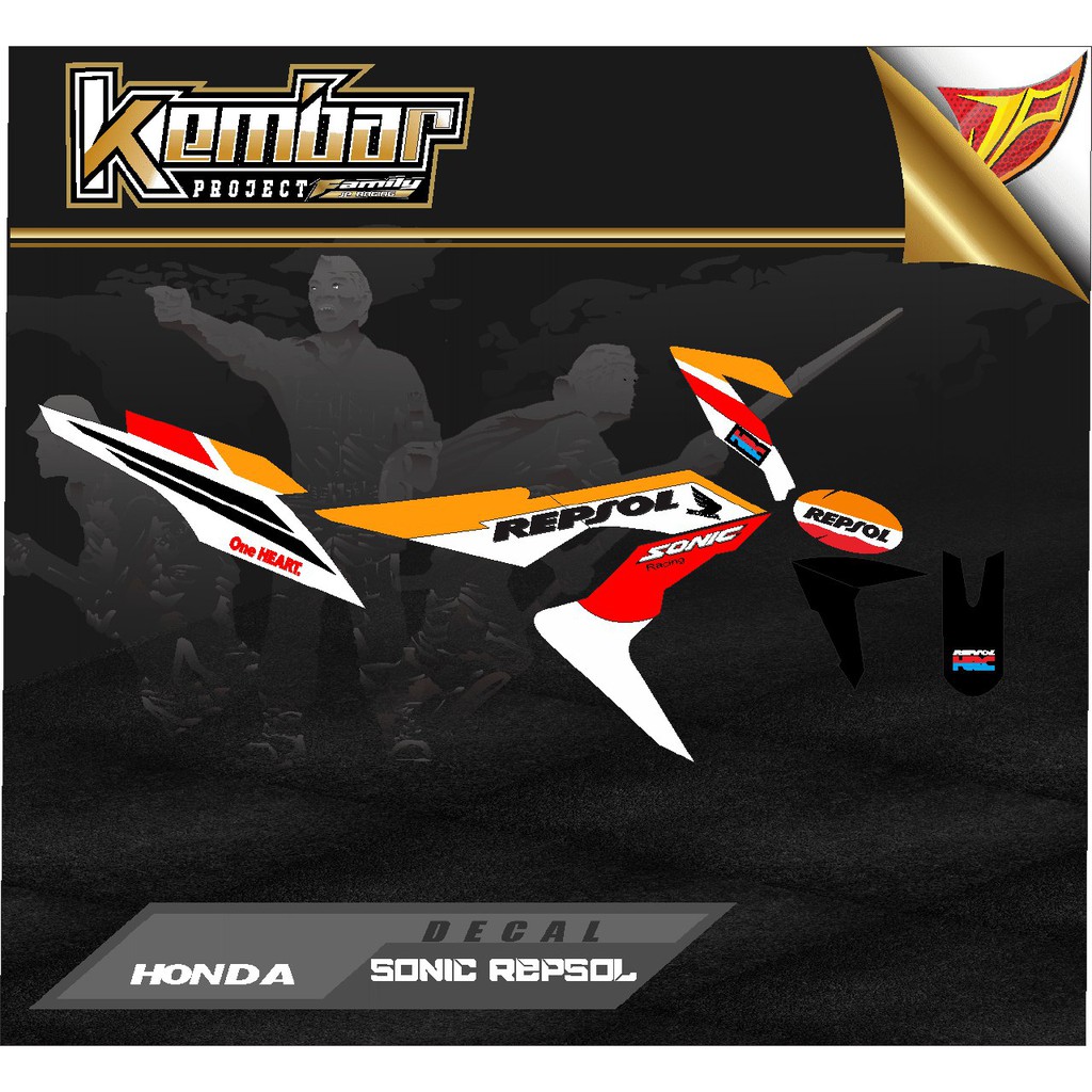 Jual decal full body honda sonic repsol costum sticker variasi | Shopee ...