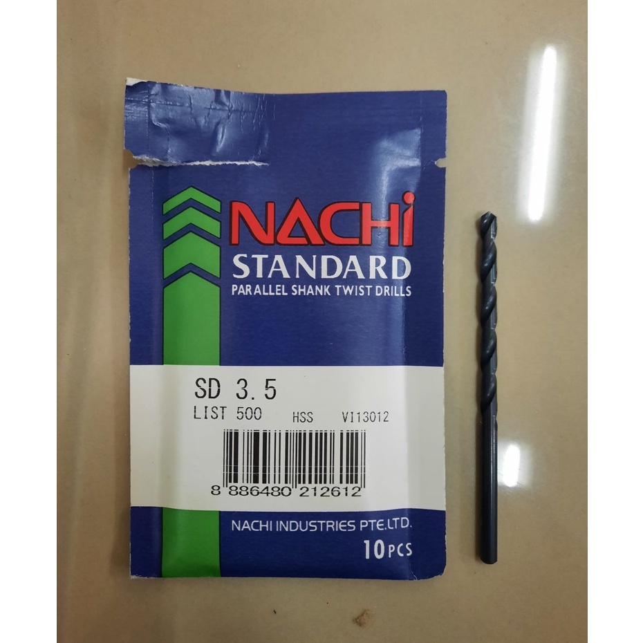 Jual Mata bor besi / Kayu / Alumunium Nachi HSS 3.5 mm HSS | Shopee Indonesia
