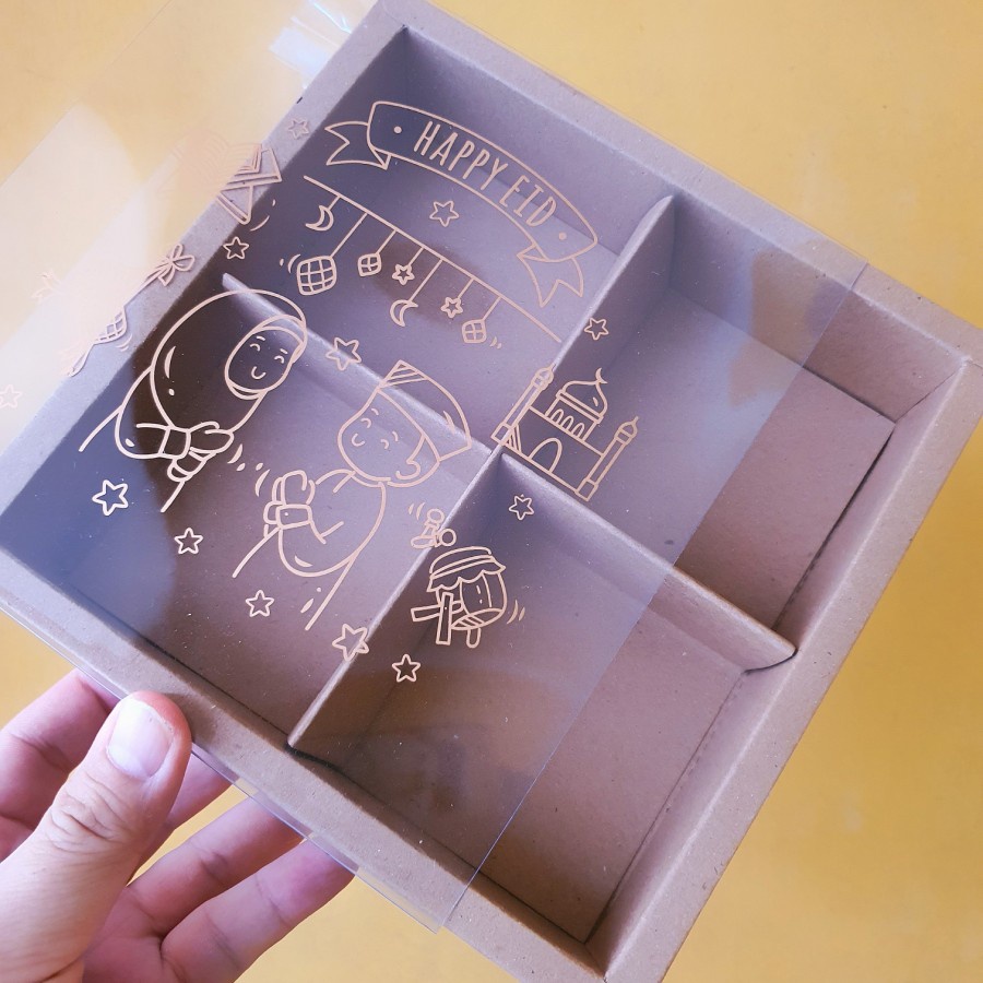 Jual Dus Mika Eggtart Kardus Hampers Idul fitri Sekat 4 Cake Box ...