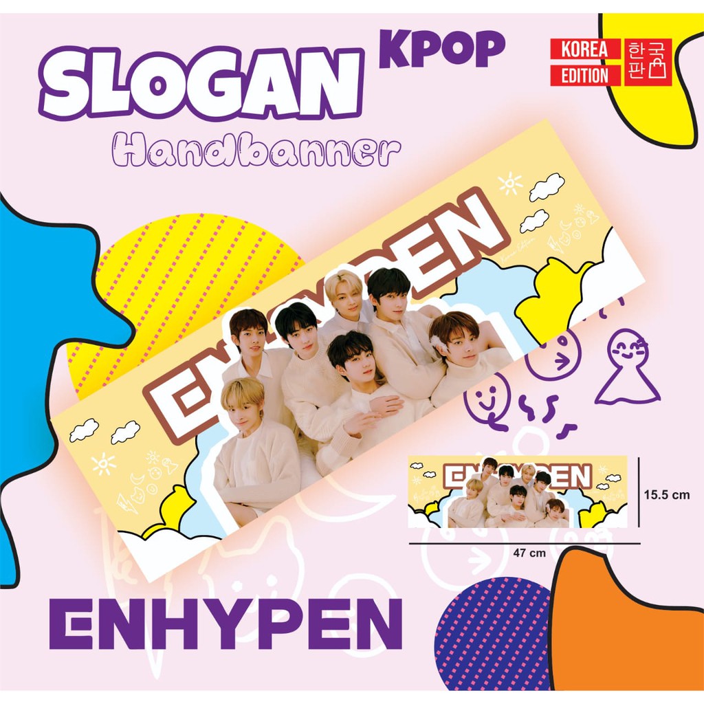 Jual Hand Banner Slogan TREASURE ENHYPEN BTS EXO X1 Blackpink Stray ...