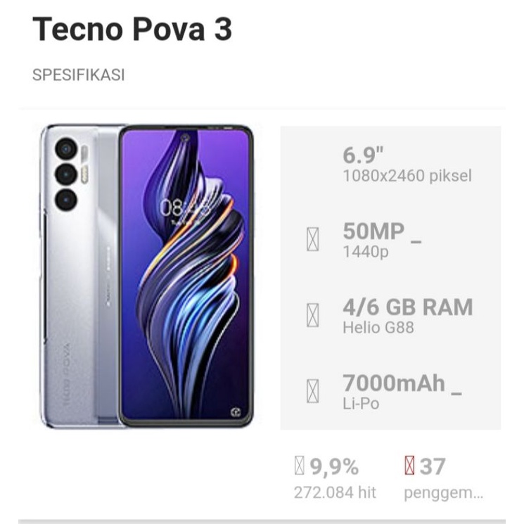 Jual Tecno Pova 3 6/128GB | Shopee Indonesia