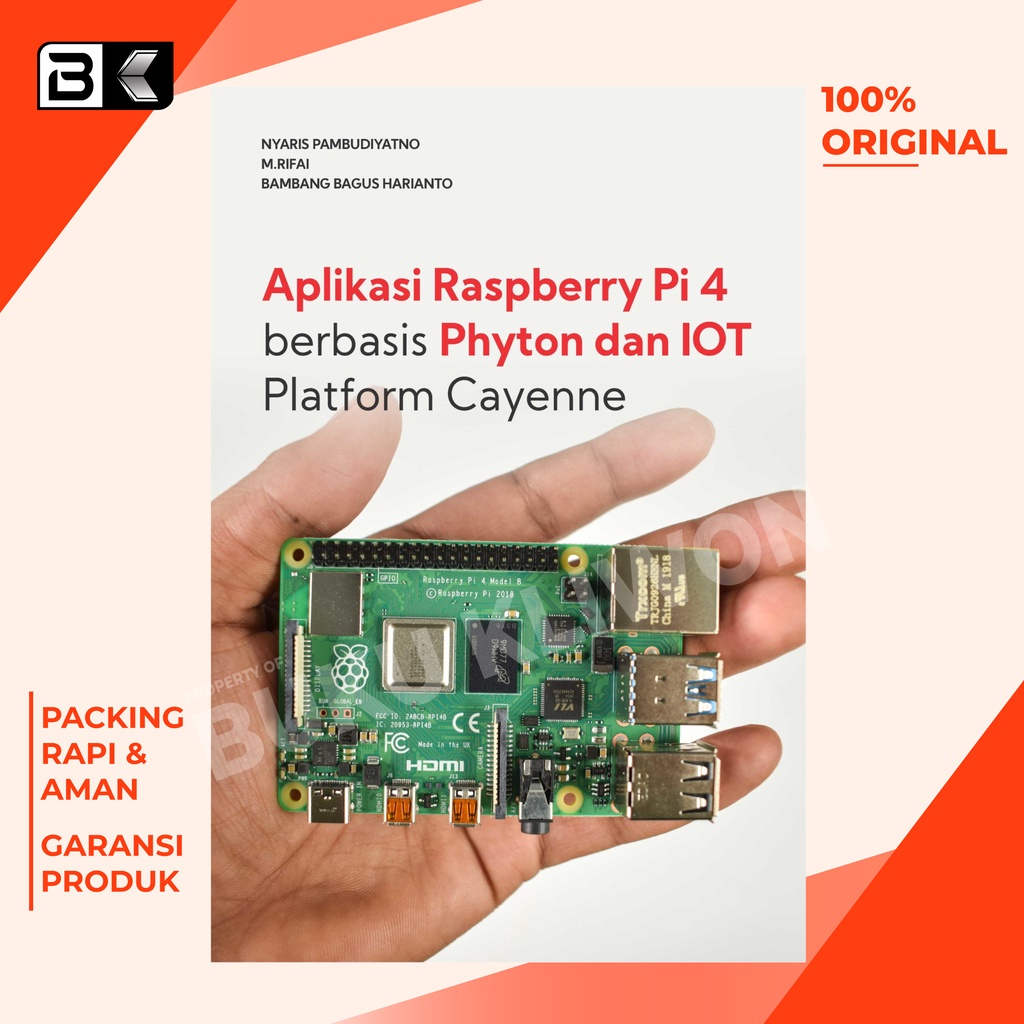 Jual Buku Aplikasi Raspberry Pi 4 Berbasis Phyton Dan IOT Platform ...