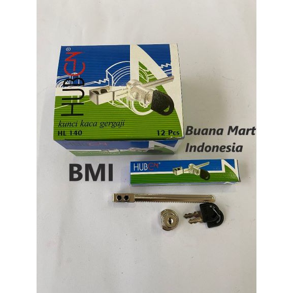 Jual Kunci Kaca Geser Huben HL 140 | Kunci Laci Gerigi Sliding Etalase ORI | Shopee Indonesia