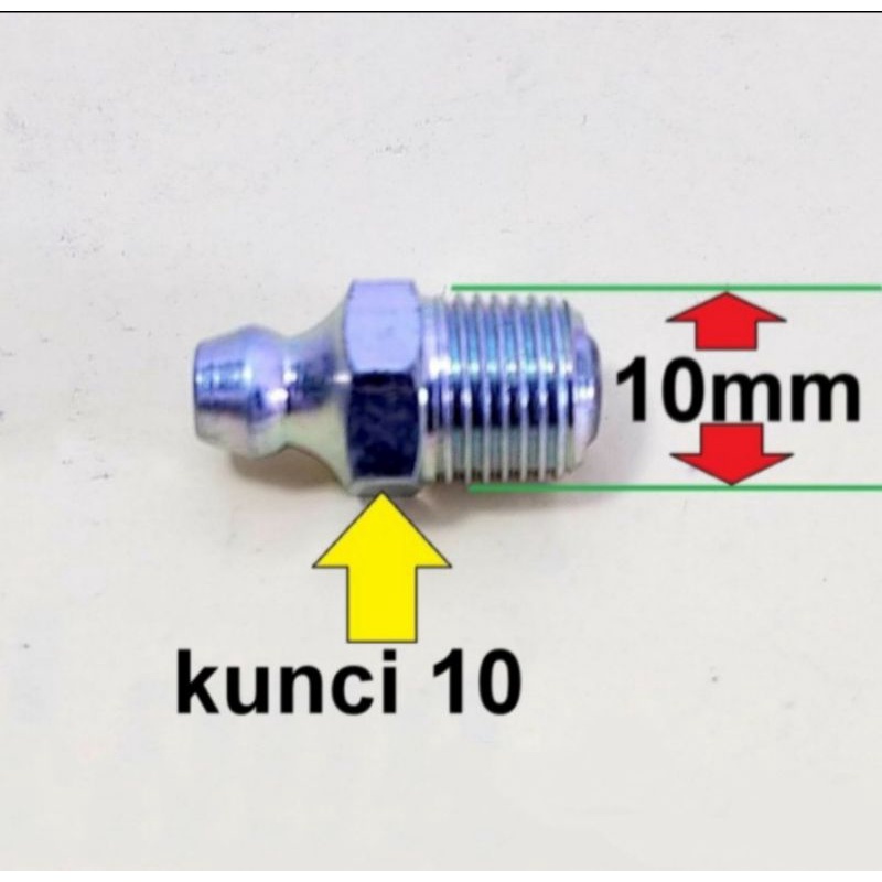 Jual SANWA JAPAN NIPPLE GREASE / NEPEL GEMUK 10 mm 1/8 PT LURUS ...