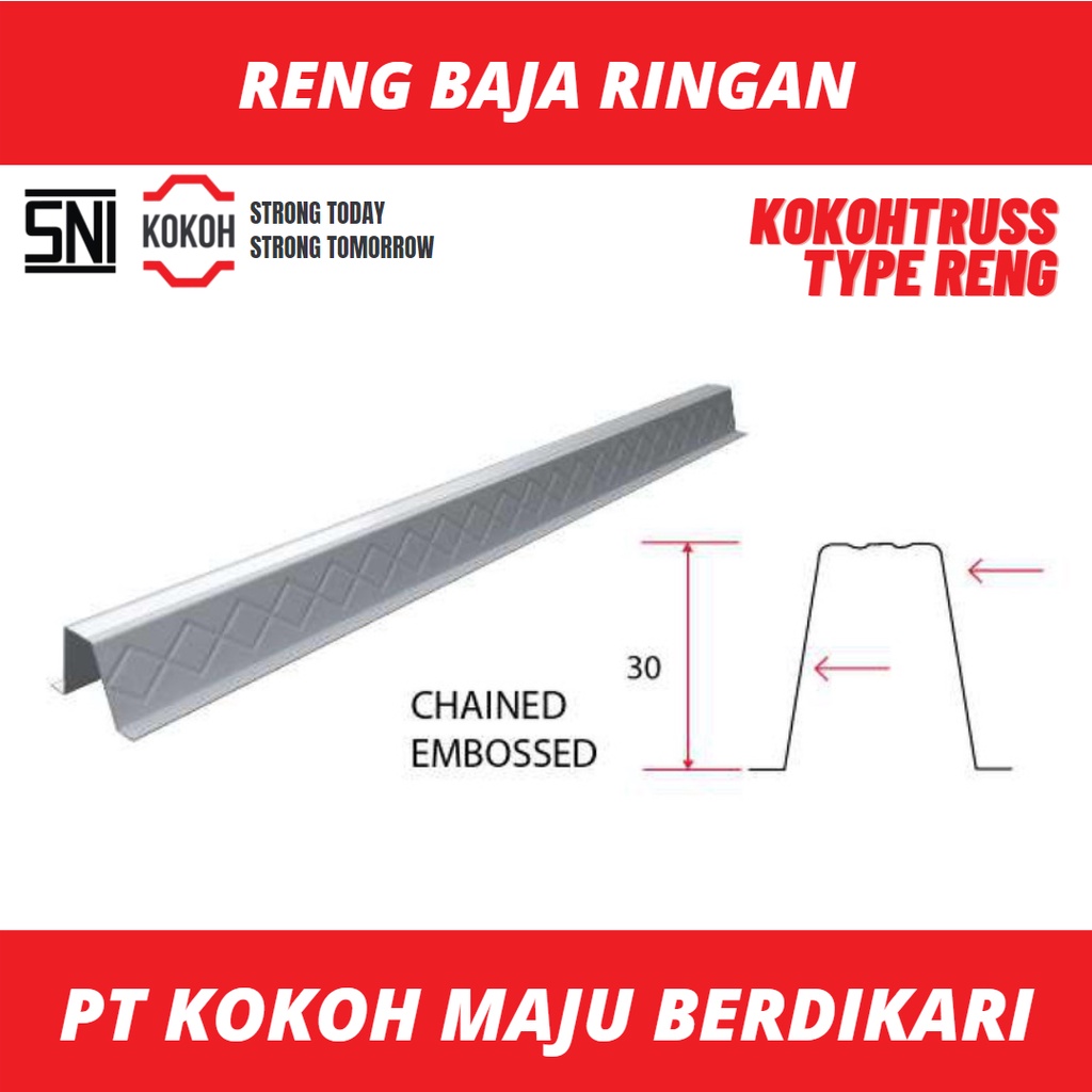 Jual BESI RENG Embossed / Truss Baja Ringan Galvalume SNI | Shopee ...