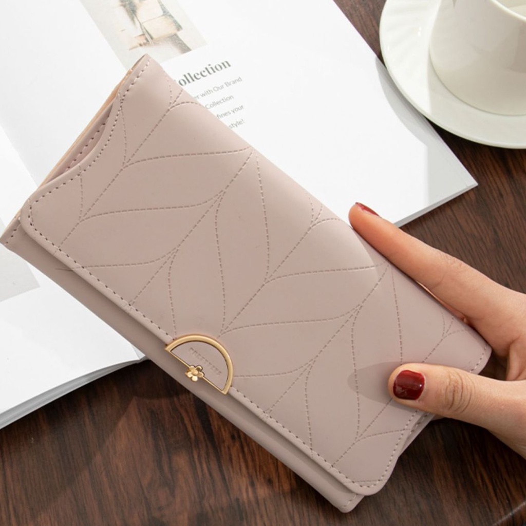 Jual DOMPET LIPAT PANJANG WANITA PREMIUM PRETTYZYS ORI PESTA KULIT PINK KOREA MAIGA SLOT KARTU ...