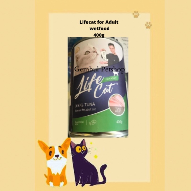 Jual Life Cat kaleng wetfood Adult and Kitten 400gr | Shopee Indonesia