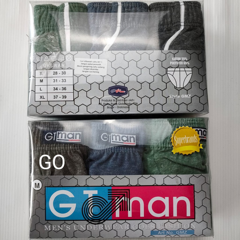 Jual gos GTMan Celana Dalam Karet ISI 3 GMZ Celana Dalam Pria GT Man ...