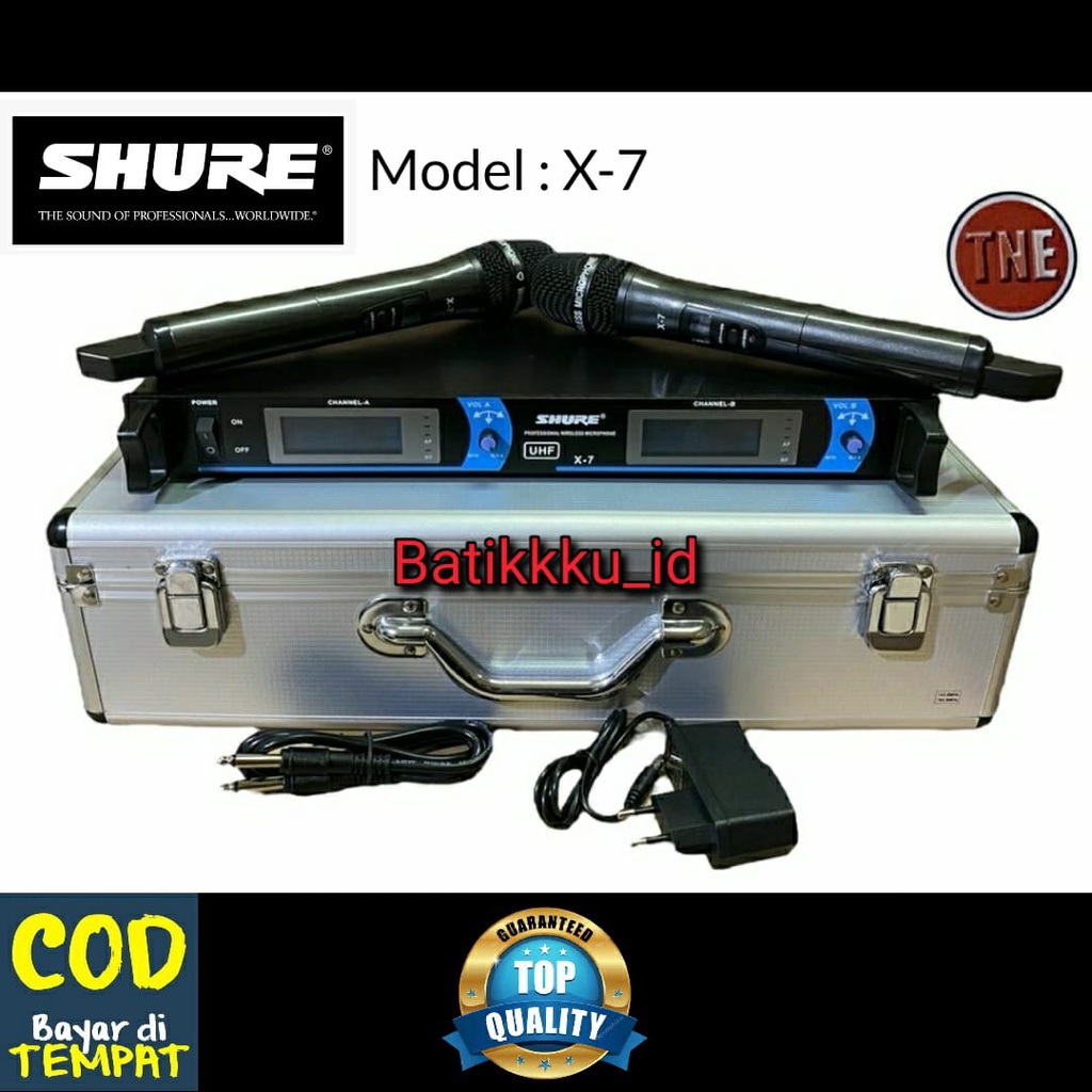 Jual Mic Wireless Shure X7 X 7 FREE KOPER ALUMINIUM | Shopee Indonesia
