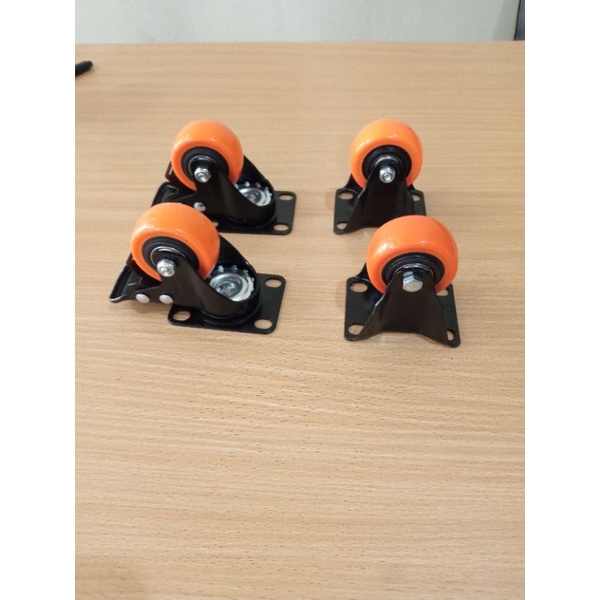 Jual Roda troli 2 inch bahan pu roda pu 2" roda furniture 2" pu roda ...