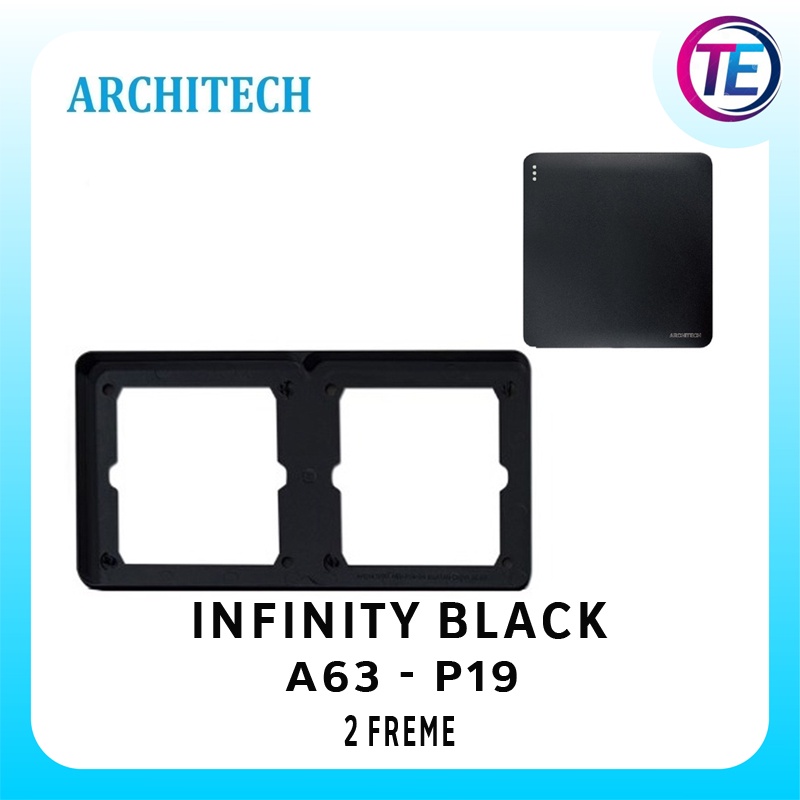 Jual Architech Infinity Black FRAME / BINGKAI Stop Kontak / SAKLAR A63-P19 | Shopee Indonesia
