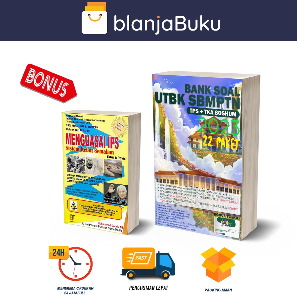 Jual Bebas Buku Bank Soal Utbk Tps Dan Tka Soshum 2023 Dilengkapi