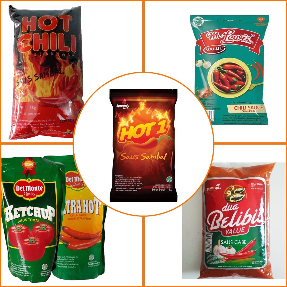 Jual Saus saos tomat & CABE Refil 1kg | Shopee Indonesia