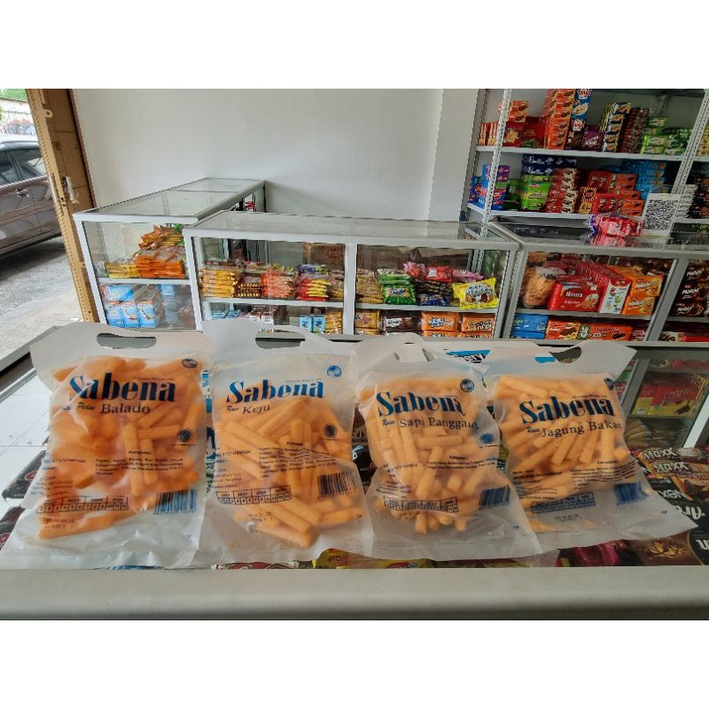 Jual Sabena 50 gr snack stick (stik) rasa balado / jagung bakar / sapi ...