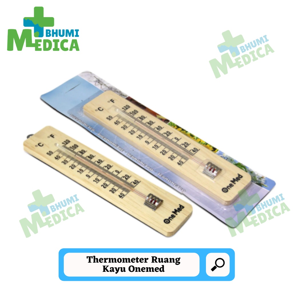 Jual Thermometer Ruang Kayu Onemed Alat Pengukur Suhu Ruangan ...