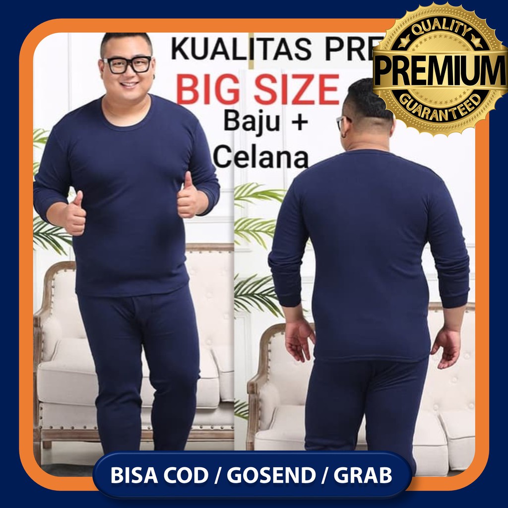 Jual Longjohn Baju Musim Dingin Pria Jumbo 3XL, Baju Winter Long john ...