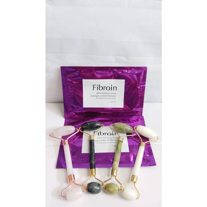 Jual PAKET GLOW UP (JADE ROLLER+MASKER FIBROIN) | Shopee Indonesia