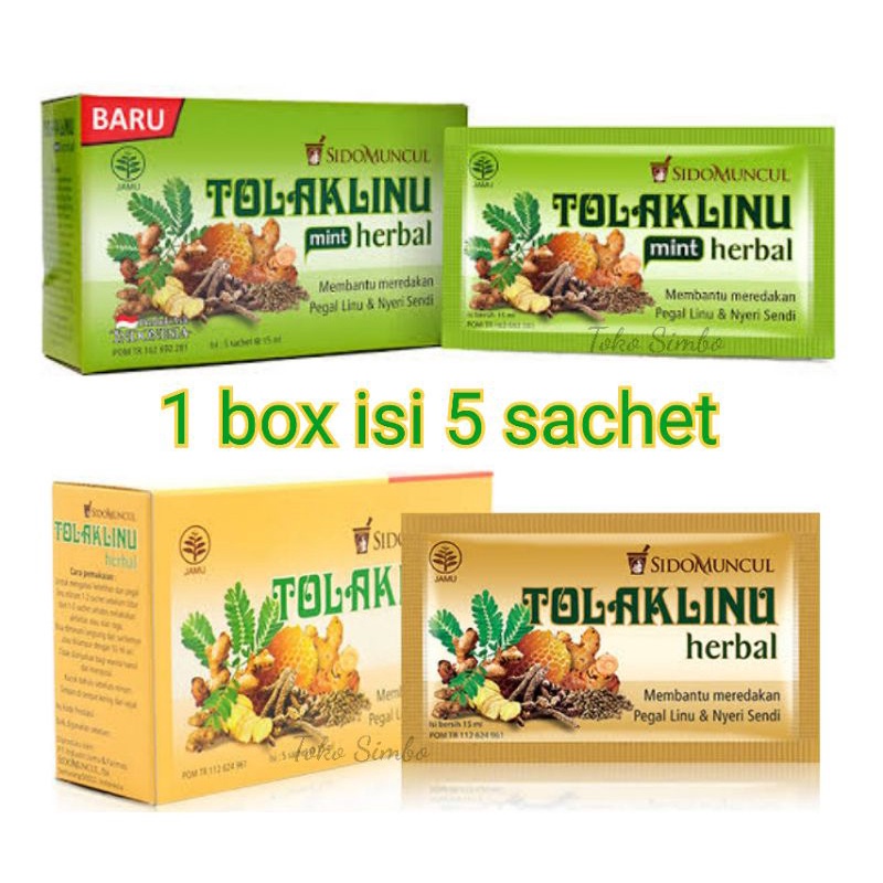 Jual Tolak angin linu 1 box isi 5 sachet 15ml obat pegal tradisional ...
