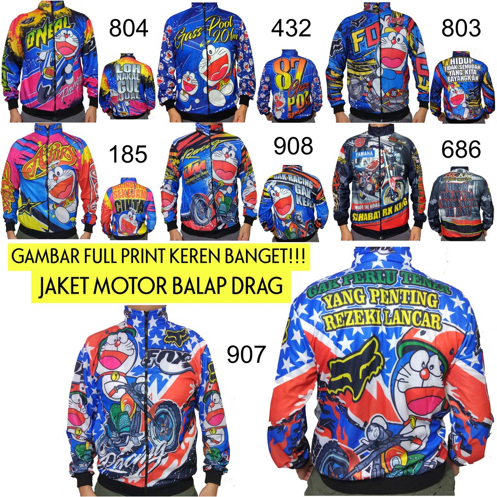 Jual Jaket Baju Balap Motor Drag Full Print KEREN BANGET | Shopee Indonesia