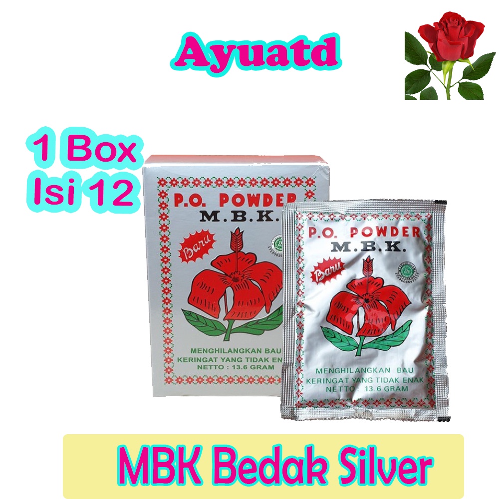 Jual Bedak MBK Powder Super ( Silver ) 1 box isi 12 Bungkus @ 13,6 g ...