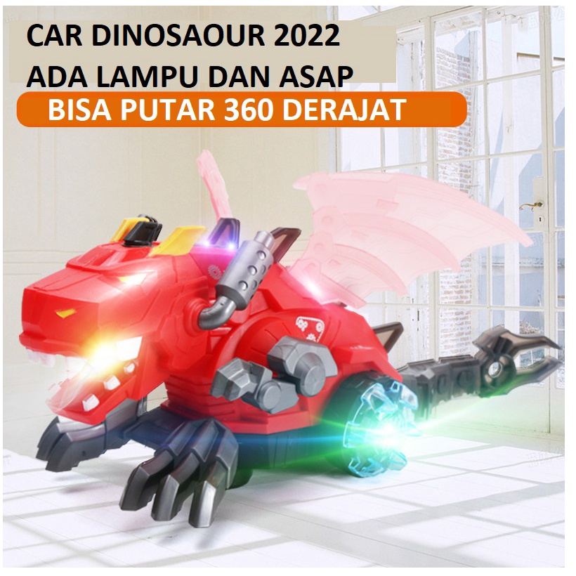 Jual MAINAN ANAK DINO RAOBOT DINOSAUR MOBIL STUNT CAR BISA UAP ASAP DAN ...