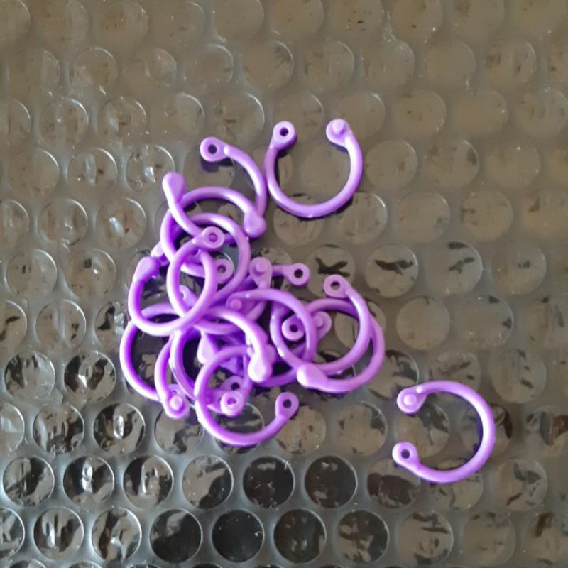 Jual 30Pc Ring Kertas Plastik Loose Leaf Binder Buku Craft Notebook ...