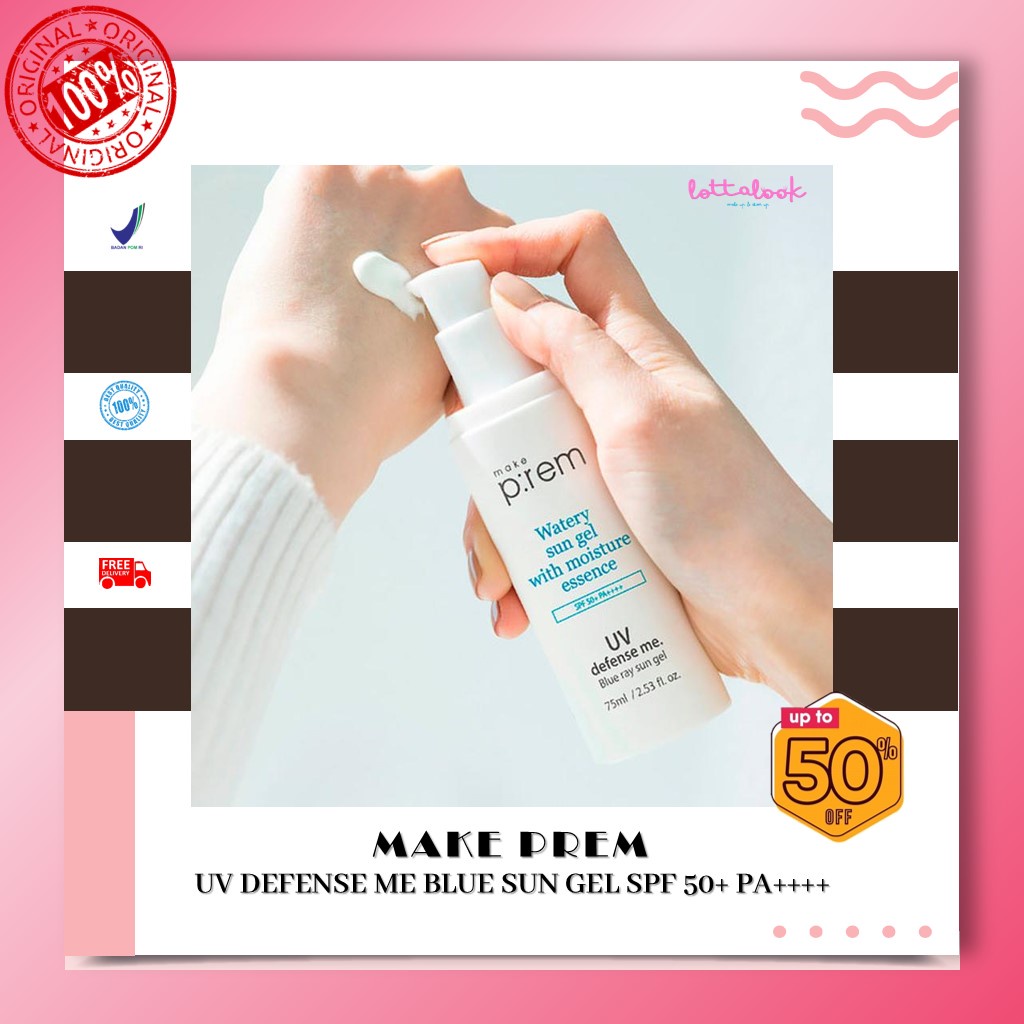 Jual Make Prem UV Defense Me Blue Ray Sun Gel SPF 50 | Shopee Indonesia