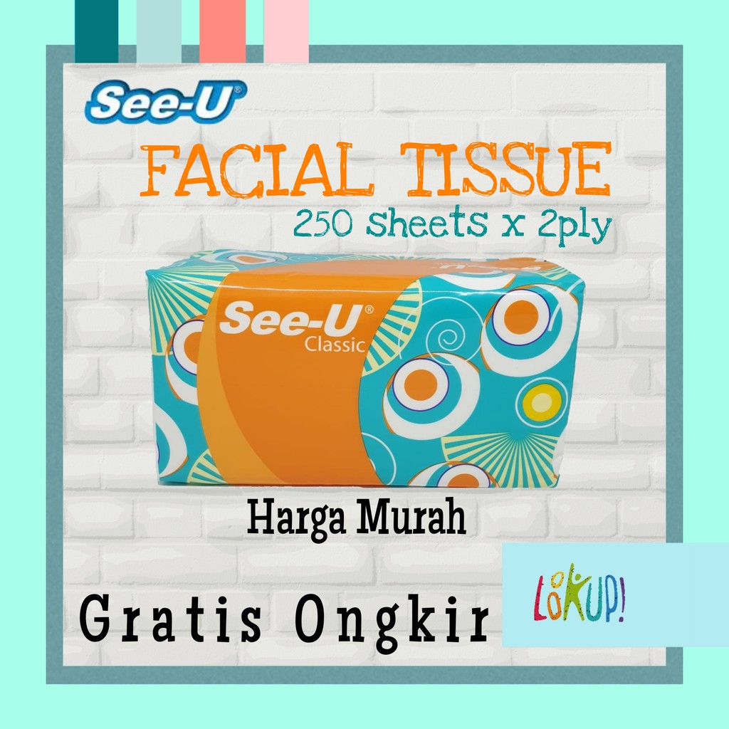 Jual Tisu SEE-U 250 SHEETS Facial Tissue SEE U Tissu Wajah isi 250 ...