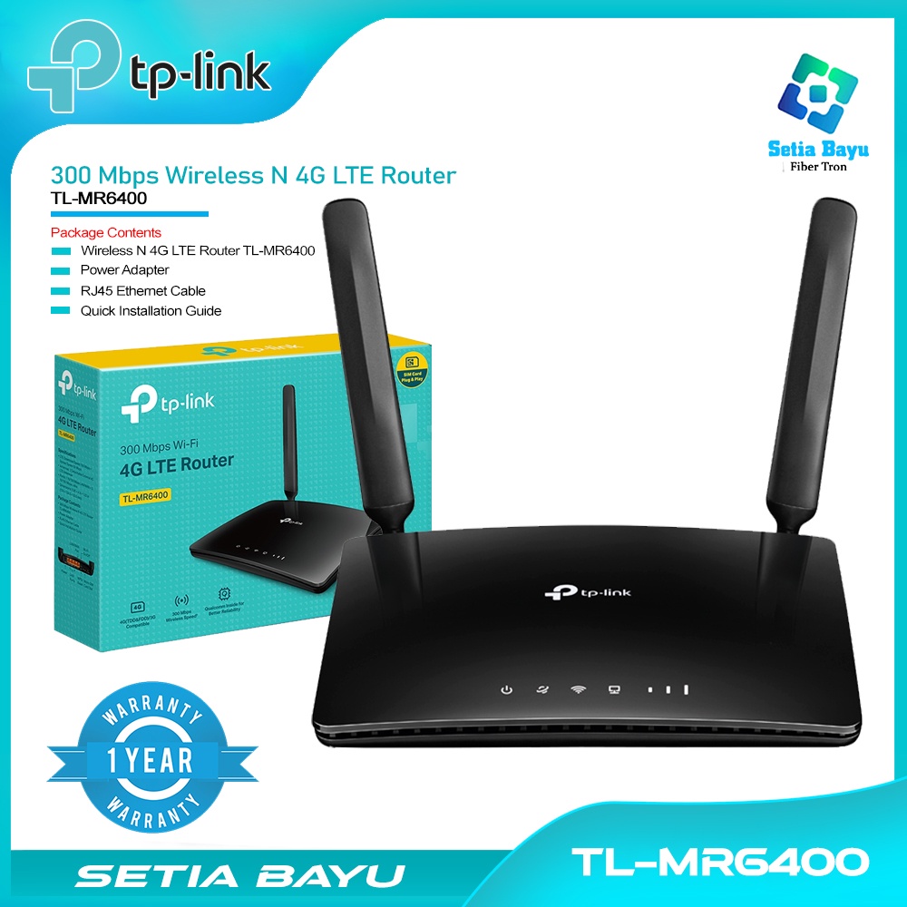 Jual TP-Link TL-MR6400 Wireless Router 3G 4G LTE Modem WiFi 300Mbps ...
