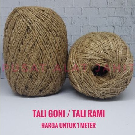 Jual TALI KARUNG BURLAP JUTE TAMBANG GONI RAMI HEMP ROPE 2MM 3MM PER ...