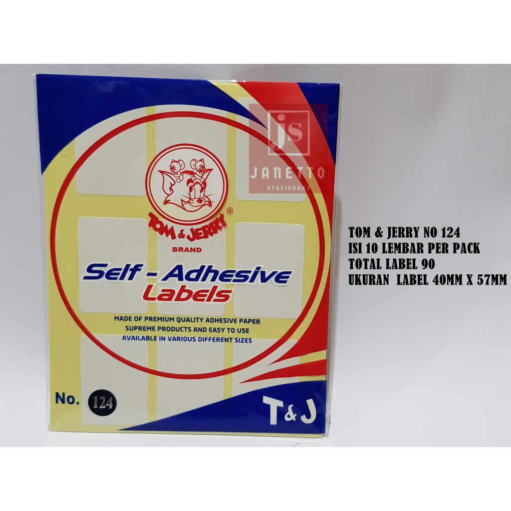 Jual Sticker Label Tom & Jerry No 124 | Shopee Indonesia