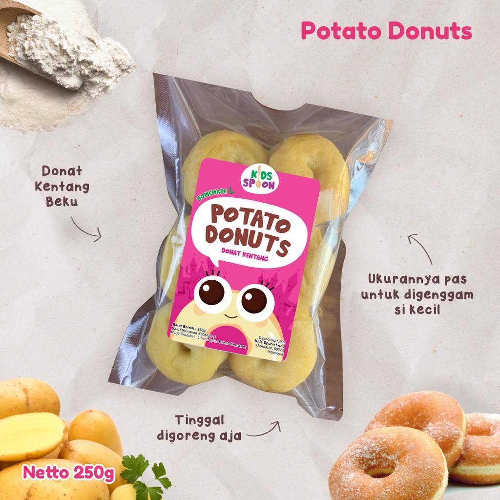 Jual Kids Spoon Potato Donuts 250g/ Donat Kentang Beku Homemade Tinggal ...