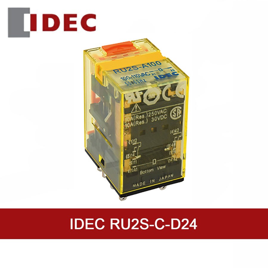 Jual IDEC RU2S-C-D24 Relay Plug-in DPDT 10A 24VDC w/ LED Indicator ...