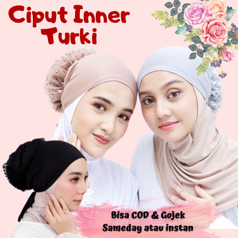 Jual CIPUT JILBAB TURKI INNER HIJAB DALEMAN KERUDUNG RENDA | Shopee ...