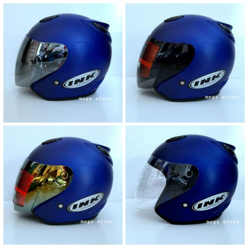 Jual helm ink centro biru doff grade ori | Shopee Indonesia