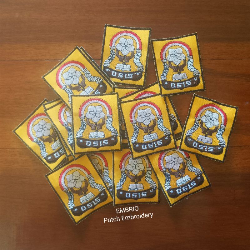 Jual Emblem OSIS SMP Bordir Emblem Seragam SMP Atribut Seragam Sekolah ...